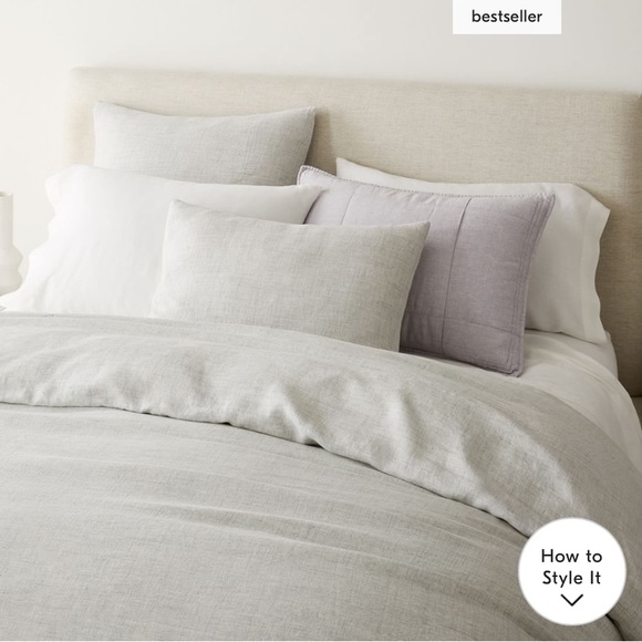 West Elm | Bedding | European Flax Linen Duvet Cover Frost Grey | Poshmark